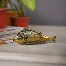 Dhokra Fish | Gold Brass | Artisans Rose